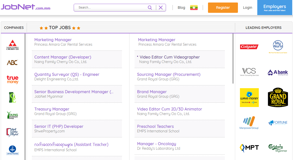 ベスト求人サイト“JobNet” | Myanmar Tech Press